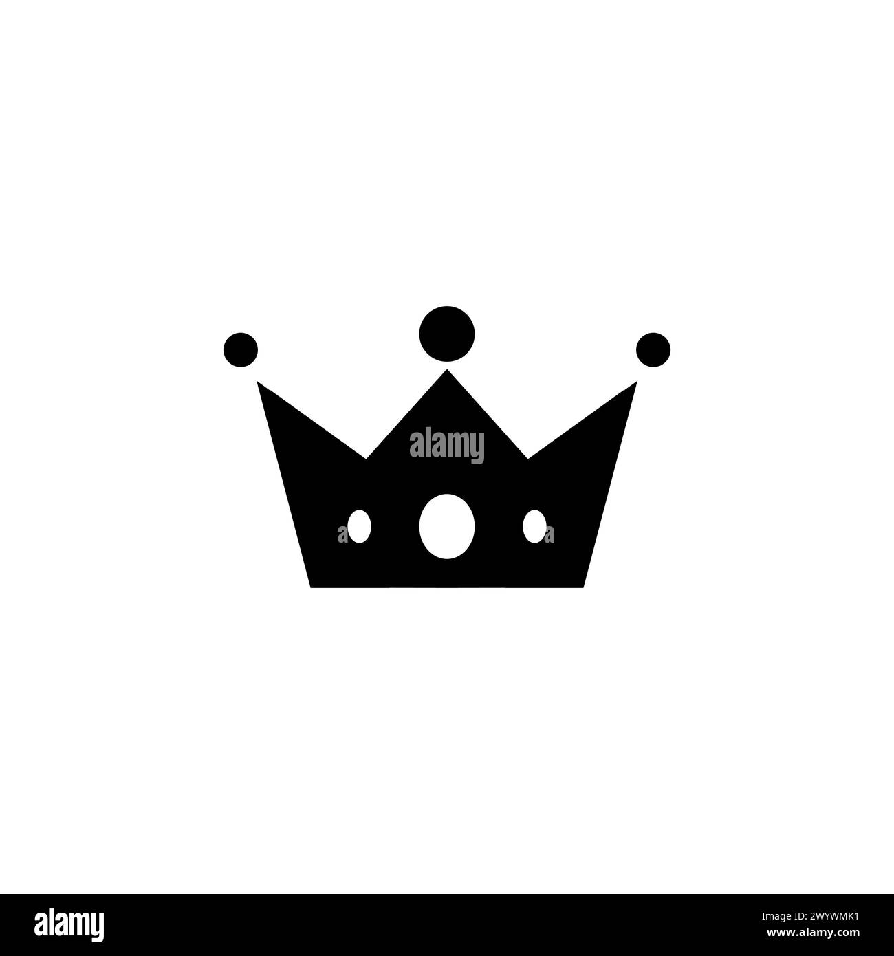 Royal Crown flat vector icon. Simple solid symbol isolated on white ...