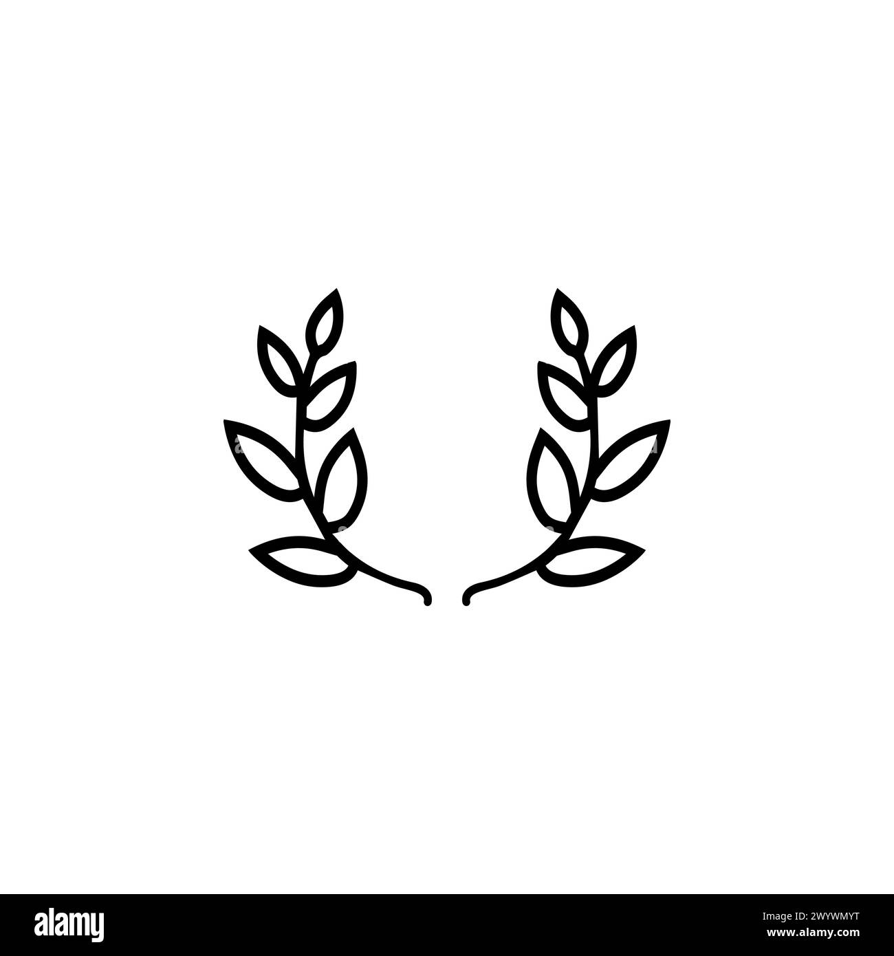 Victory Laurel Wreath flat vector icon. Simple solid symbol isolated on white background Stock ...