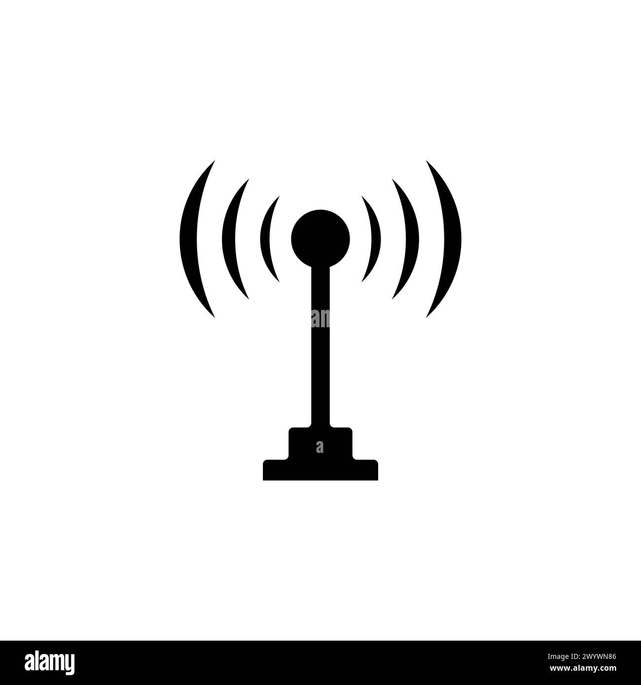 Broadcast Antenna flat vector icon. Simple solid symbol isolated on ...