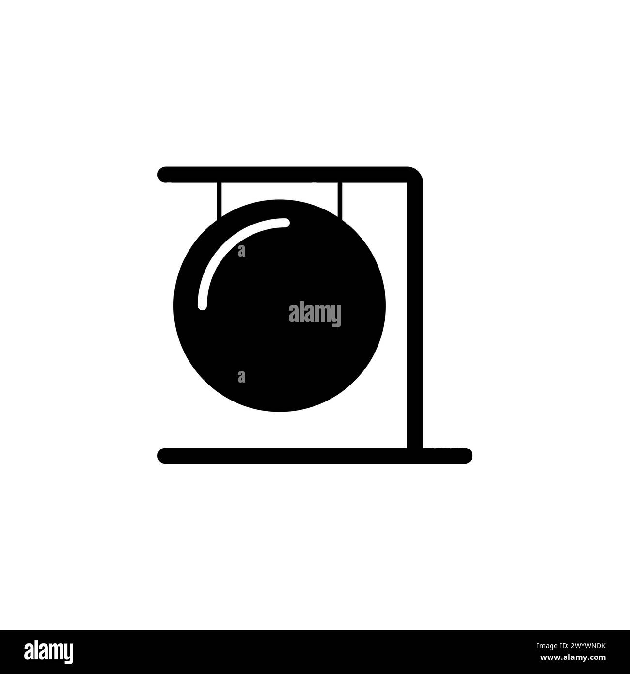 Boxing Bell flat vector icon. Simple solid symbol isolated on white ...