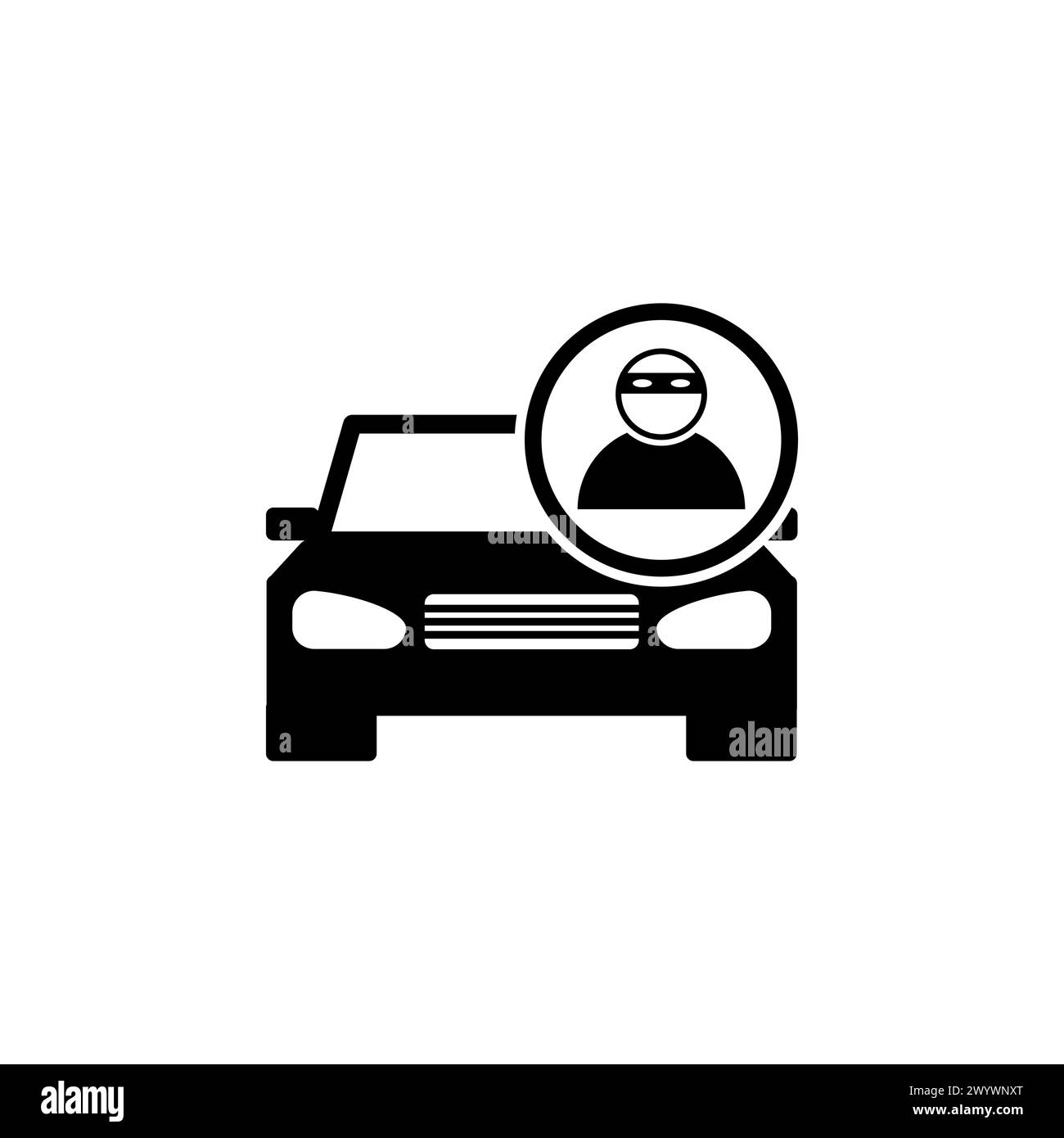 Car Thief flat vector icon. Simple solid symbol isolated on white ...