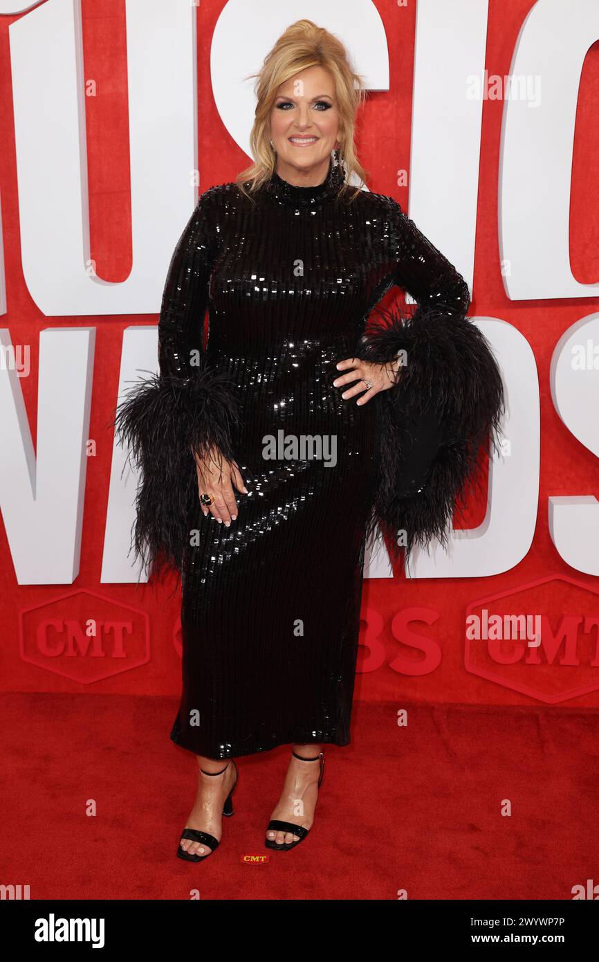 Austin, USA. 07th Apr, 2024. Trisha Yearwood arriving at the 2024 CMT ...