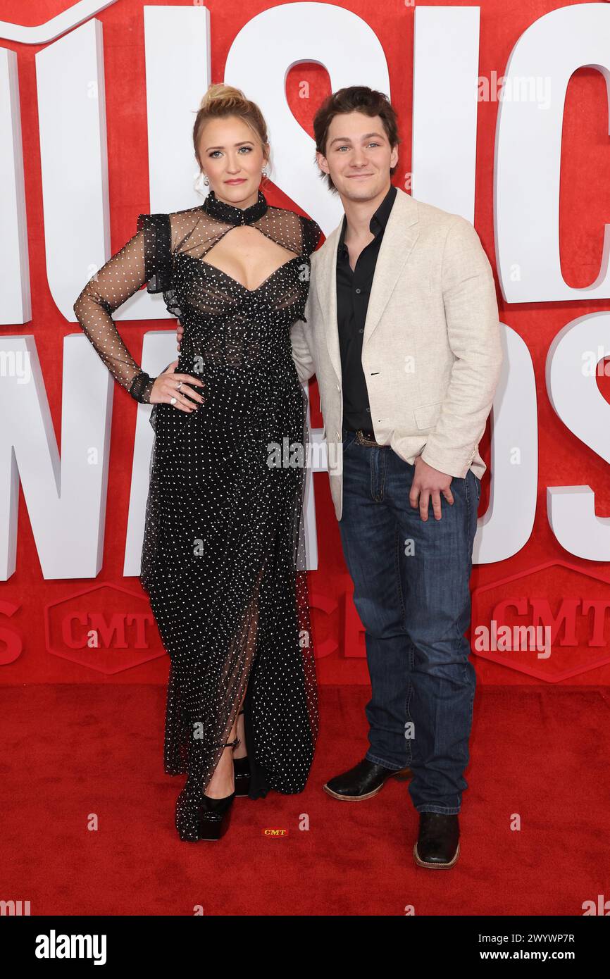 Austin, USA. 07th Apr, 2024. Emily Osment and Montana Jordan arriving ...