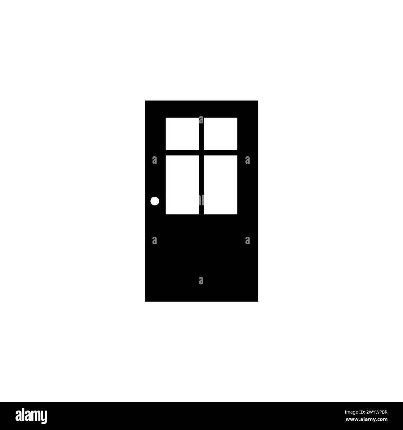 Door with Glass flat vector icon. Simple solid symbol isolated on white background Stock Vector ...