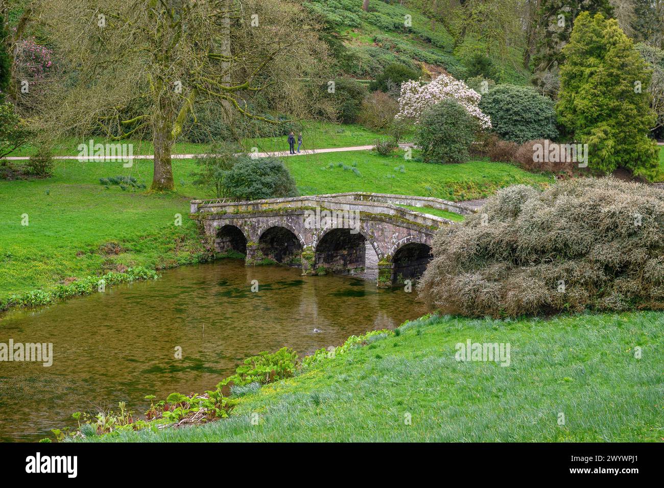 Stourhead House ,Palladian Bridge Stock Photo - Alamy