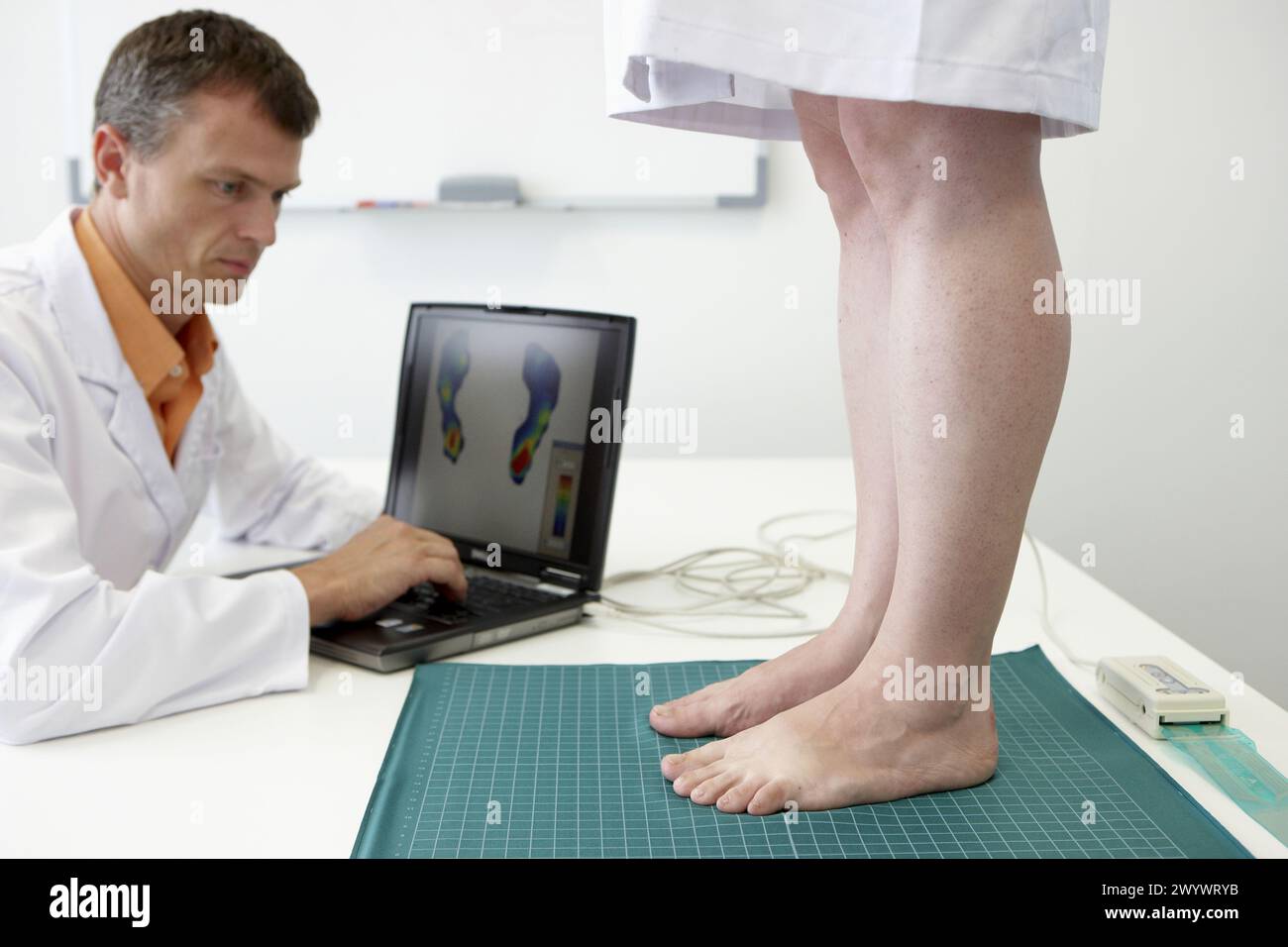 Health and Quality of life Unit researcher monitoring the plantar ...