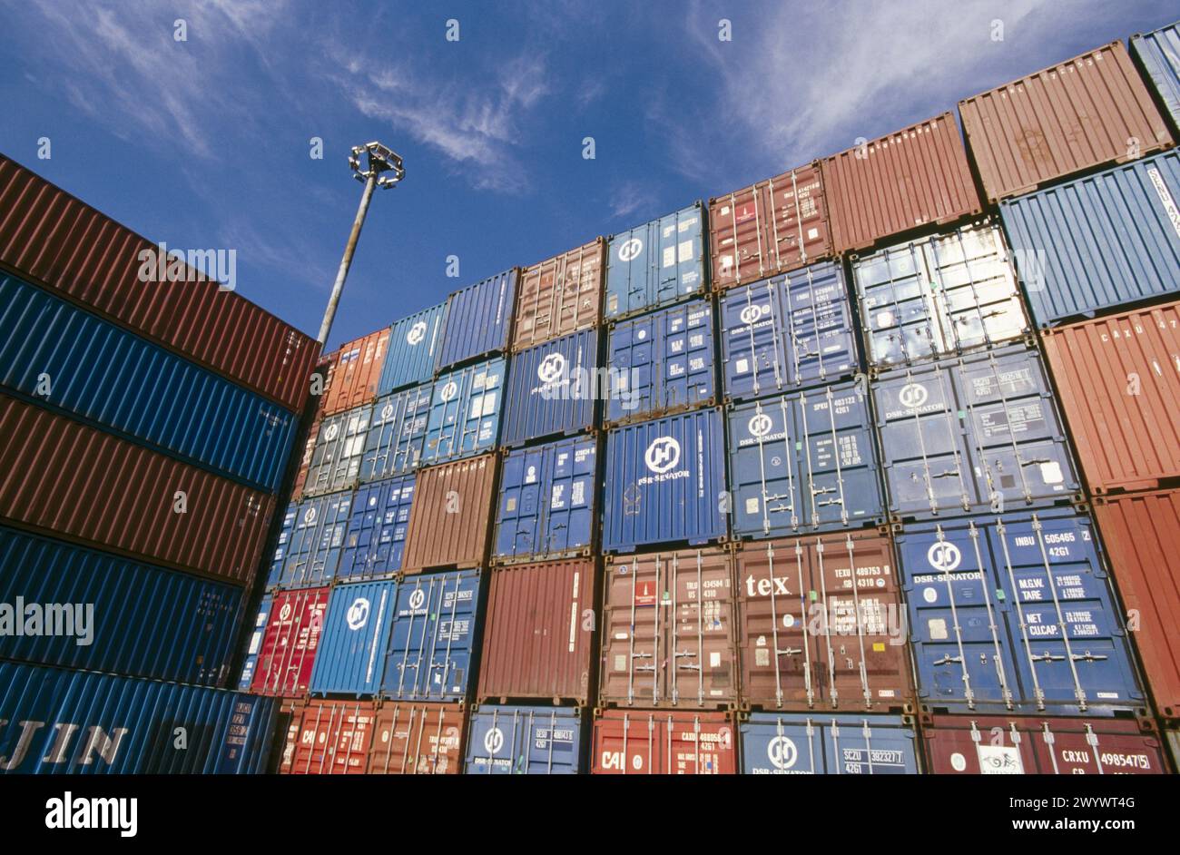 Cargo containers. Port of Bilbao. Spain Stock Photo - Alamy