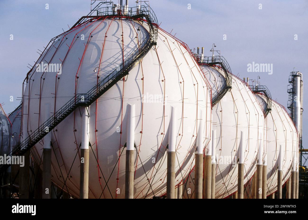Gas tanks repsol ypf oil refinery hi-res stock photography and images ...