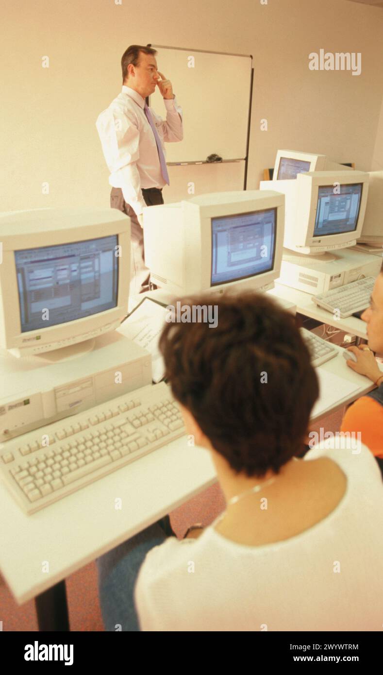 Classroom of computers, training at hospital Stock Photo - Alamy