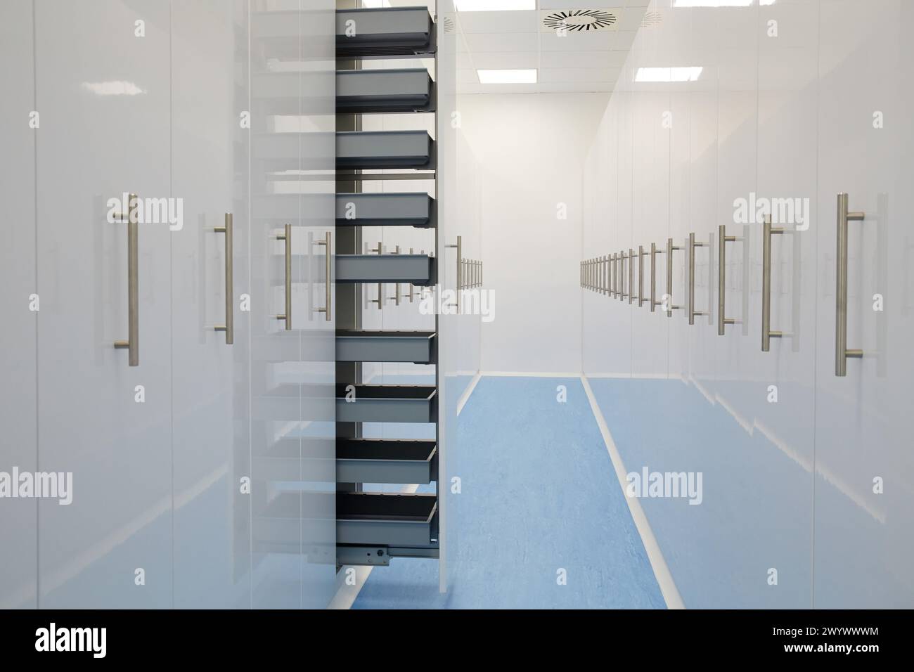 Bio pharmaceutical laboratory. Empty chemical laboratory. Barcelona ...