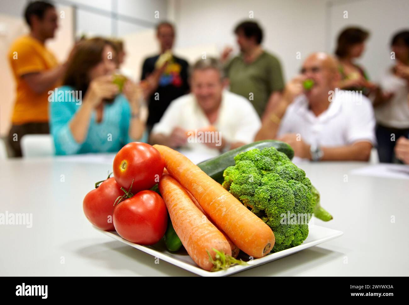 Consumers tasting vegetables in sensory lab, AZTI-Tecnalia Marine and ...