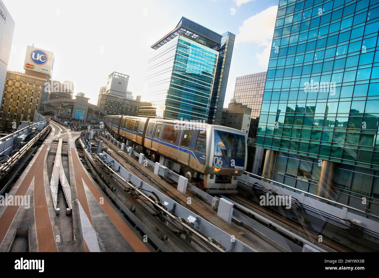 Shiodome, Yurikamome line, Monorail train, Tokyo, Japan Stock Photo - Alamy
