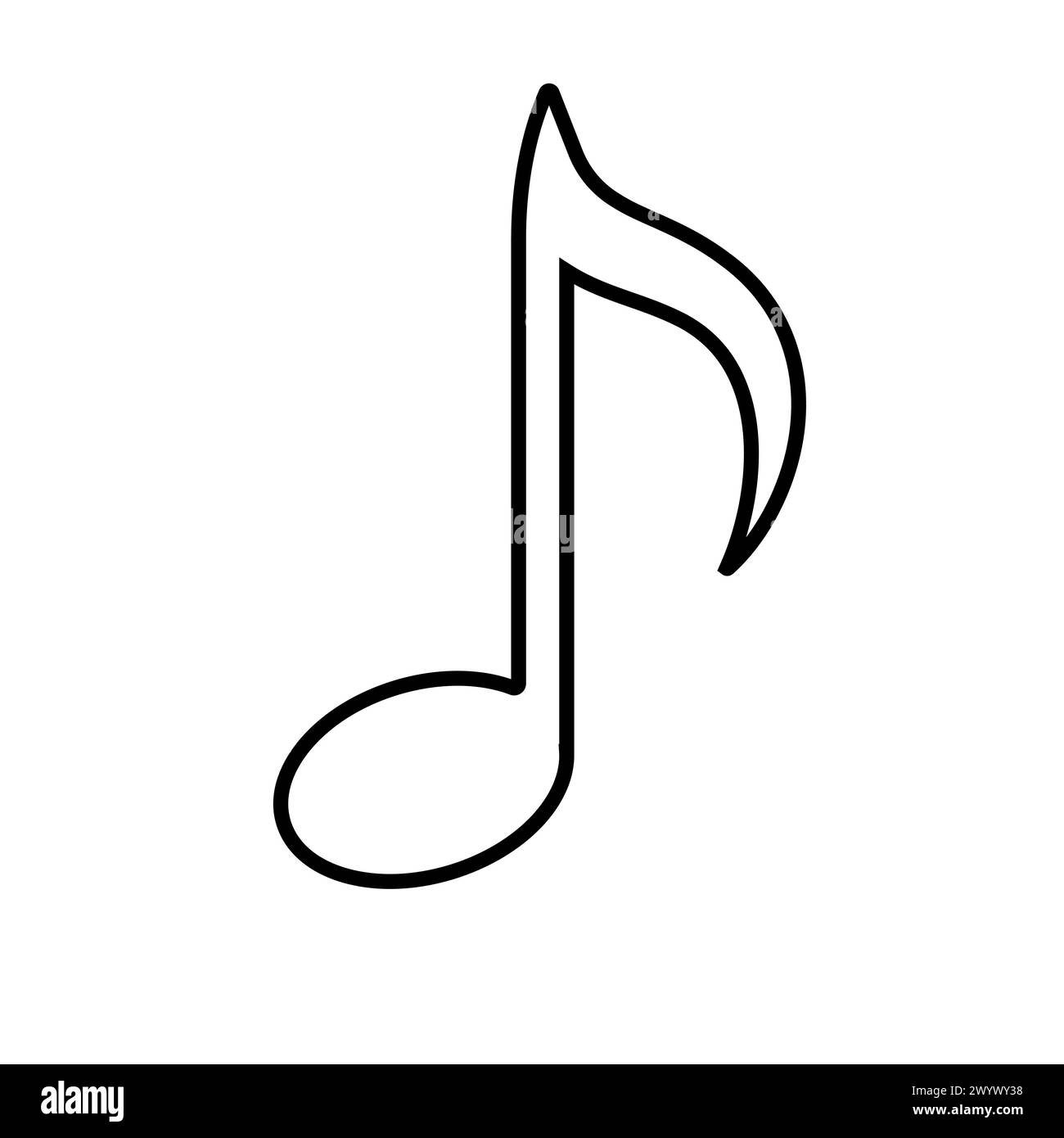 Vector flat outline music note Stock Vector Image & Art - Alamy