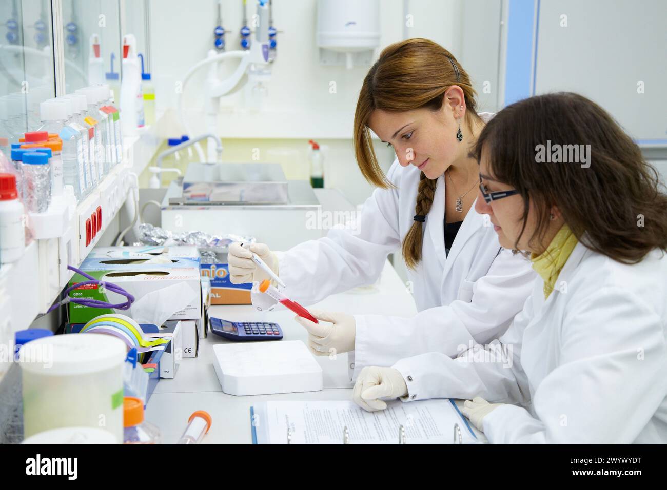 Technician working cell samples hi-res stock photography and images - Alamy