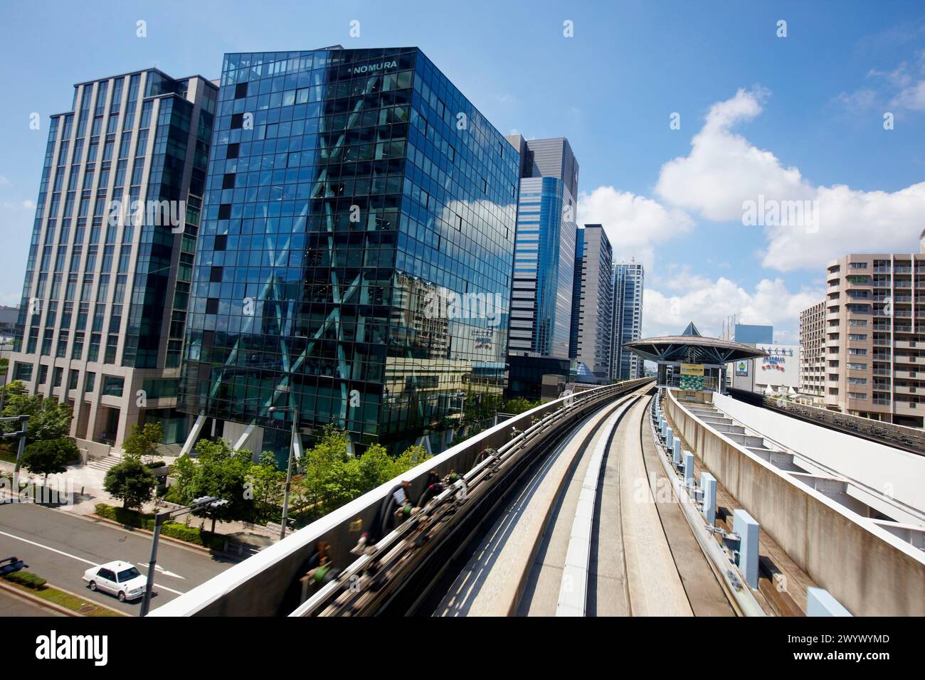 Yurikamome line, Monorail train, Odaiba, Tokyo, Japan Stock Photo - Alamy