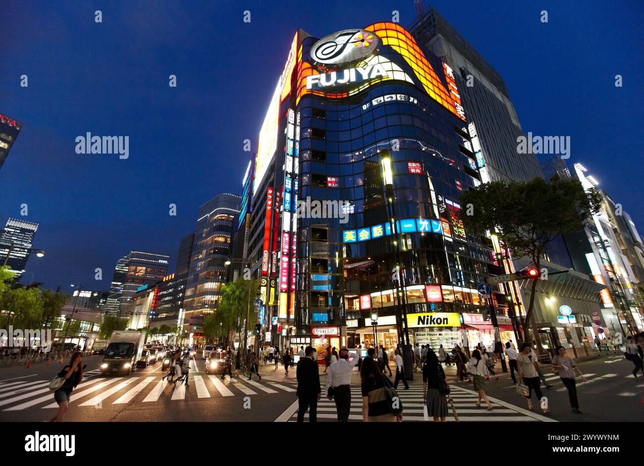 Ginza, Shopping area, Tokyo, Japan Stock Photo - Alamy