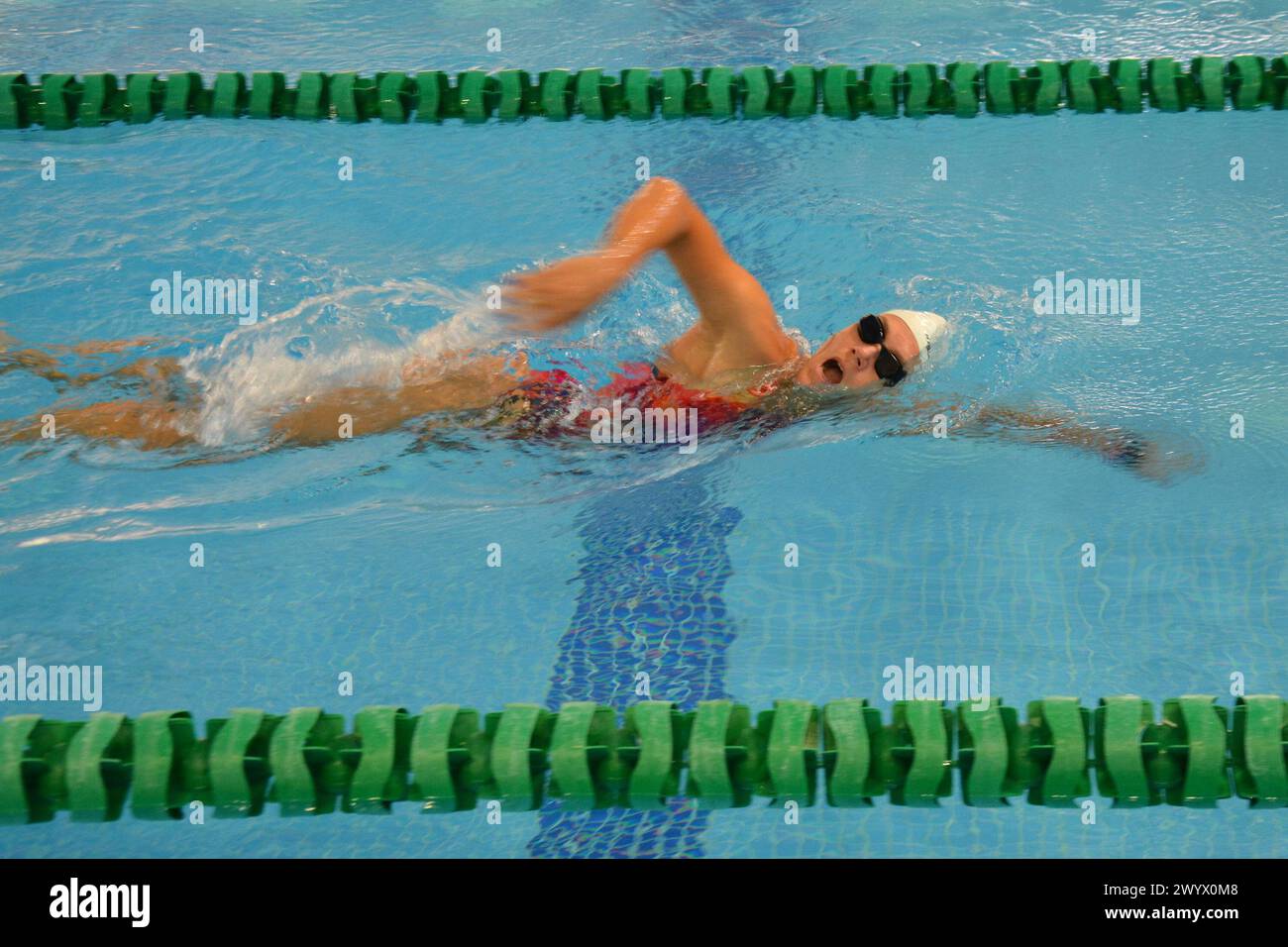 Caxias Do Sul, Brazil. 08th Apr, 2024. Images of people swimming, April ...