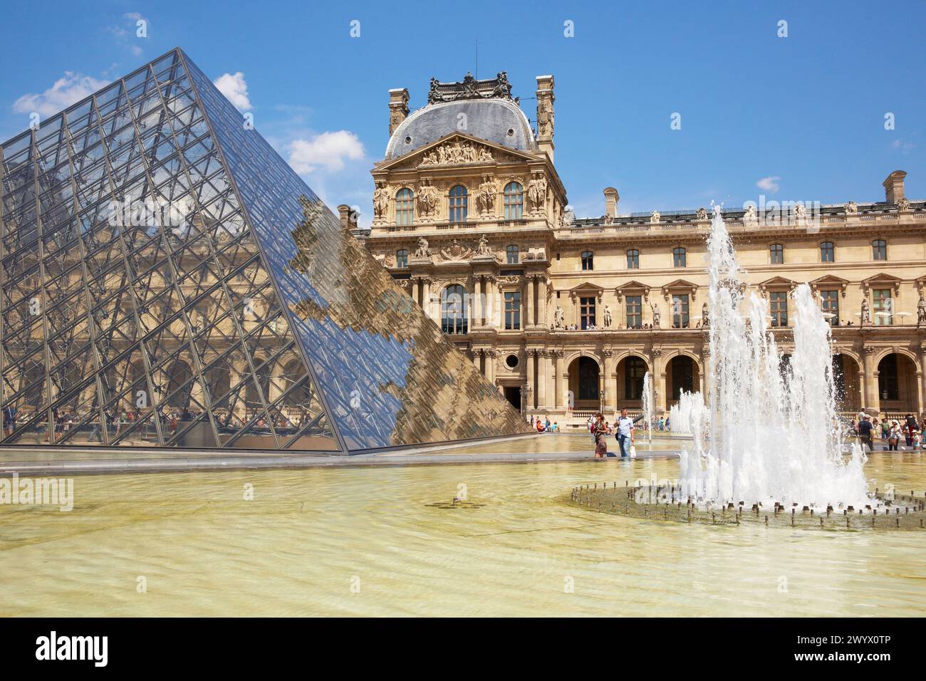The glass pyramid. Louvre Museum. Paris. France Stock Photo - Alamy