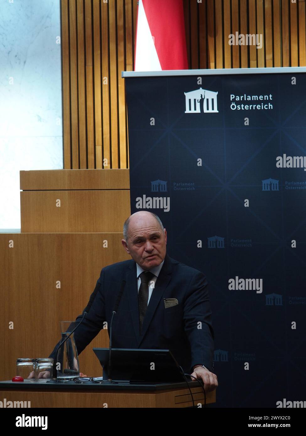 Vienna, Austria, Austria. 8th Apr, 2024. WOLFGANG SOBOTKA, President of ...