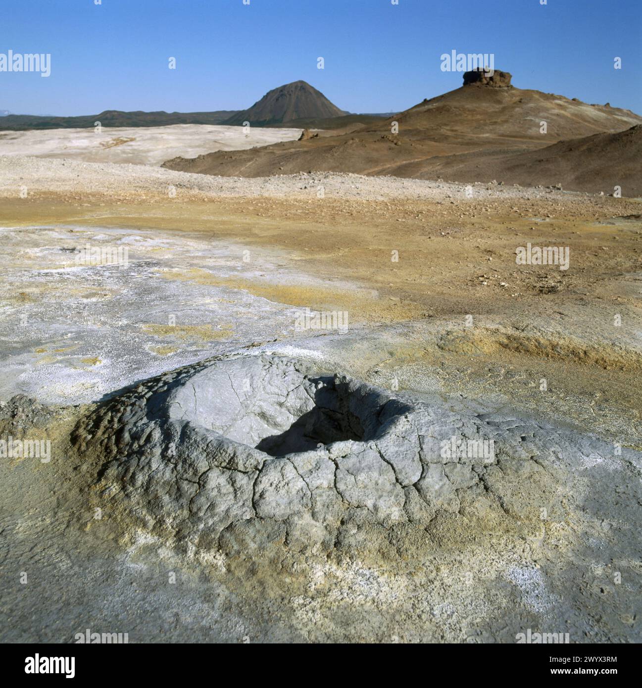 Geothermal phenomenon, Namaskard, Namafjall, Myvatn, Iceland Stock ...