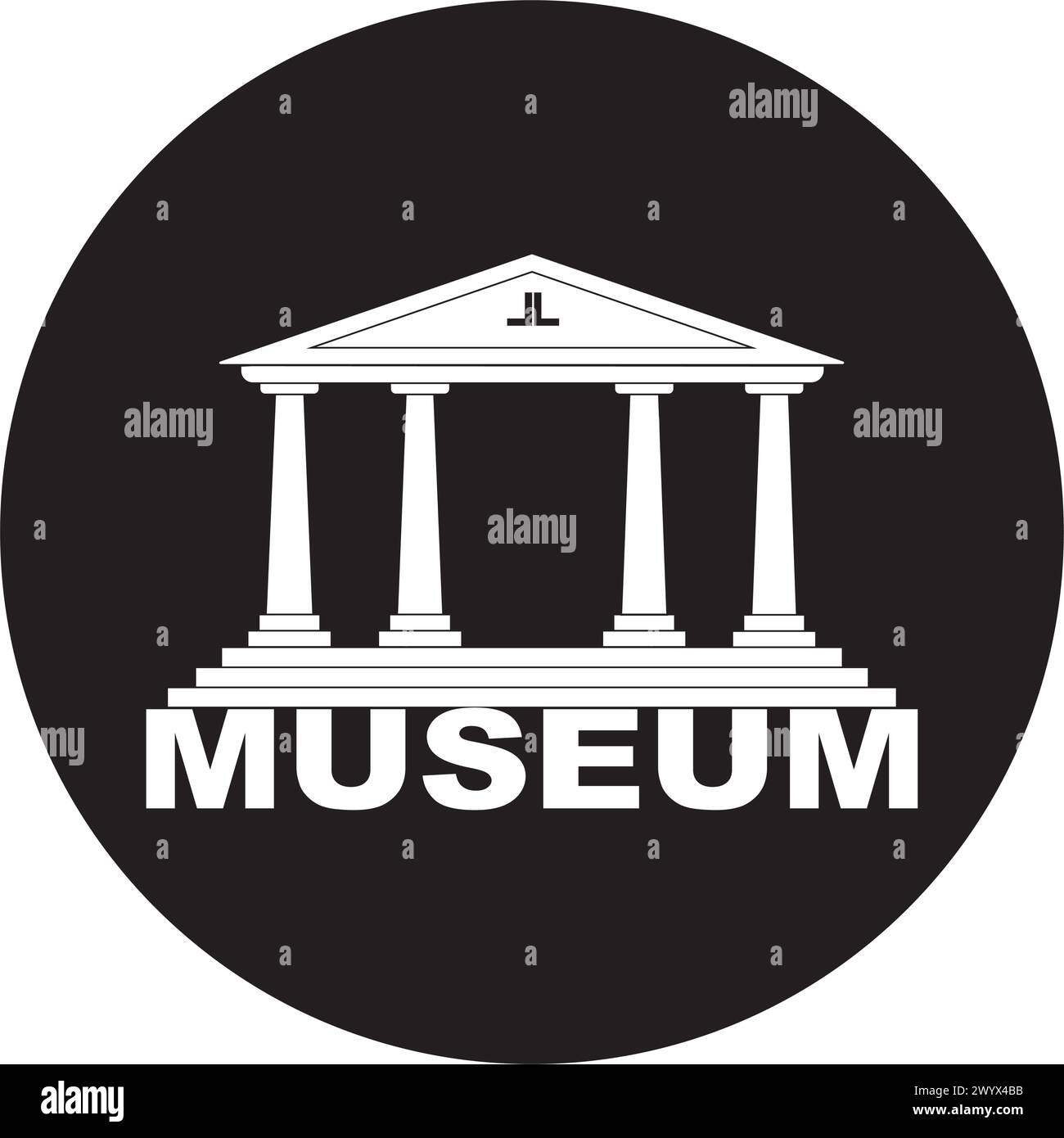 Museum icon Black and White Stock Photos & Images - Alamy