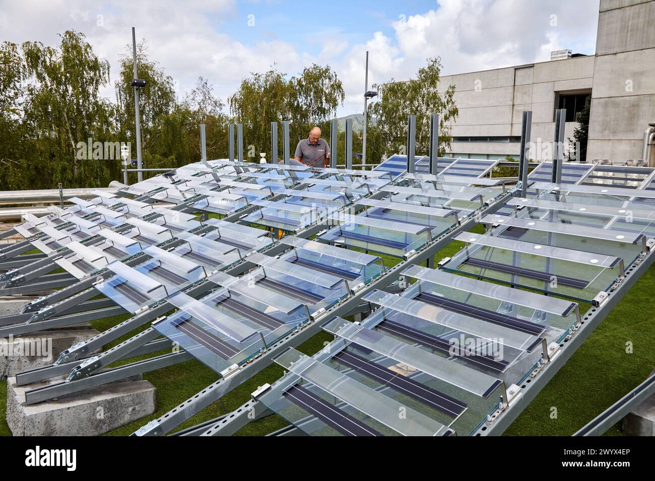 Solar panel prototypes Stock Photo - Alamy