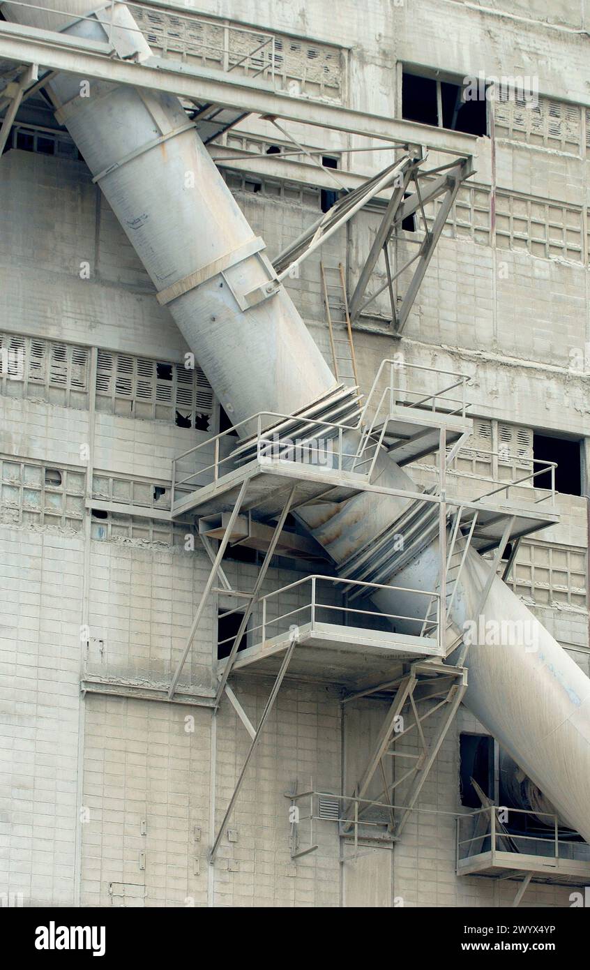 Tubes of cement factory hi-res stock photography and images - Alamy