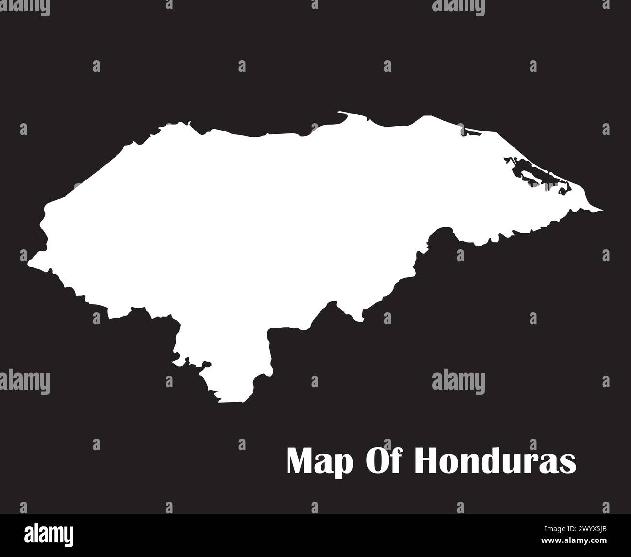 Honduras boundary Stock Vector Images - Alamy