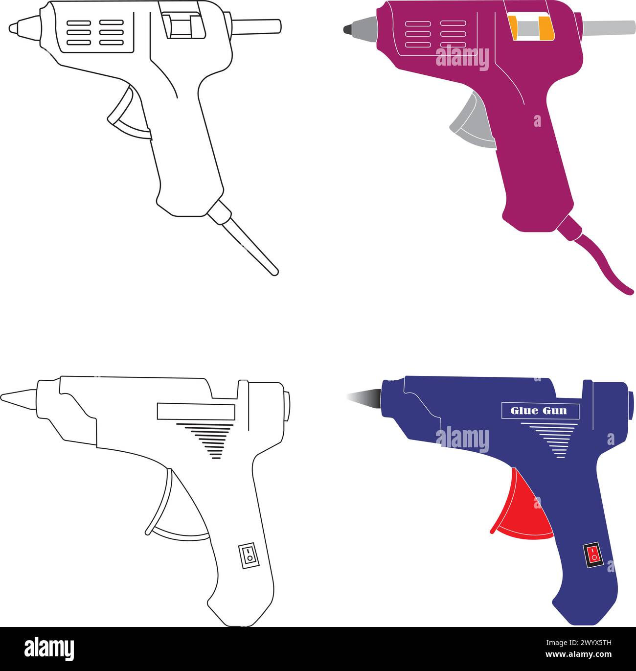 Construction sealant gun Stock Vector Images - Alamy