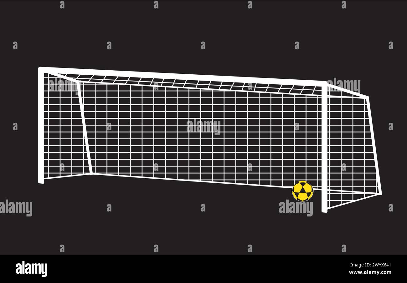 Foot stadium goal post Stock Vector Images - Alamy