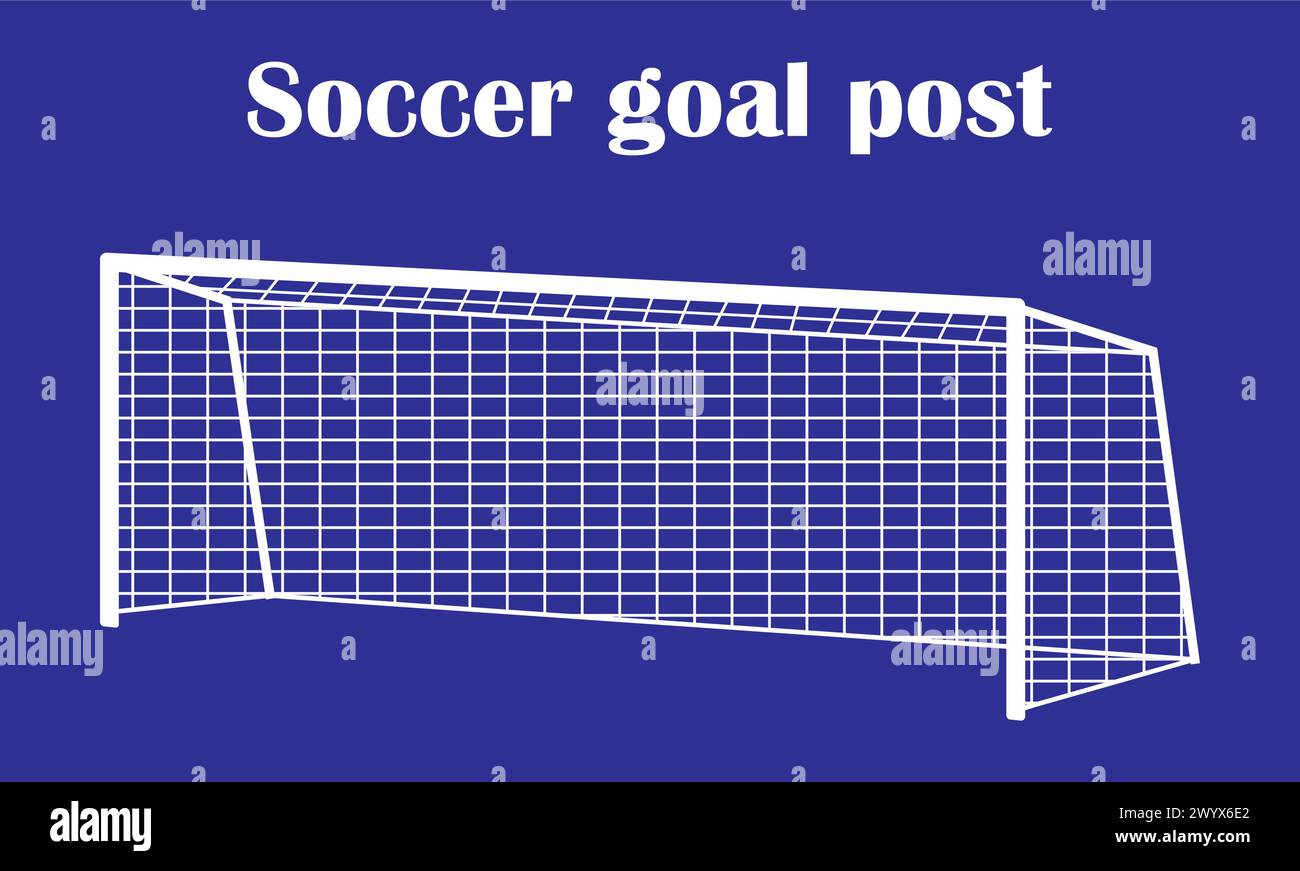 Foot stadium goal post Stock Vector Images - Alamy