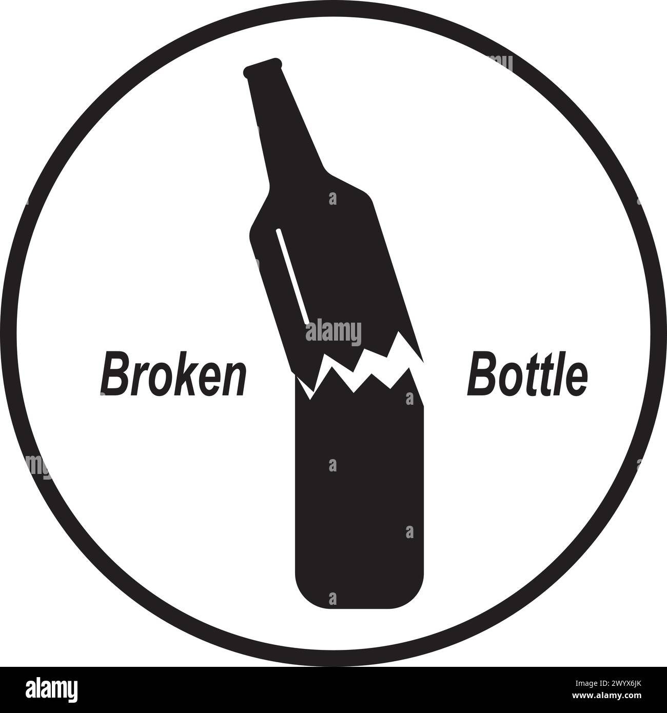 Breaking bottle Stock Vector Images - Alamy