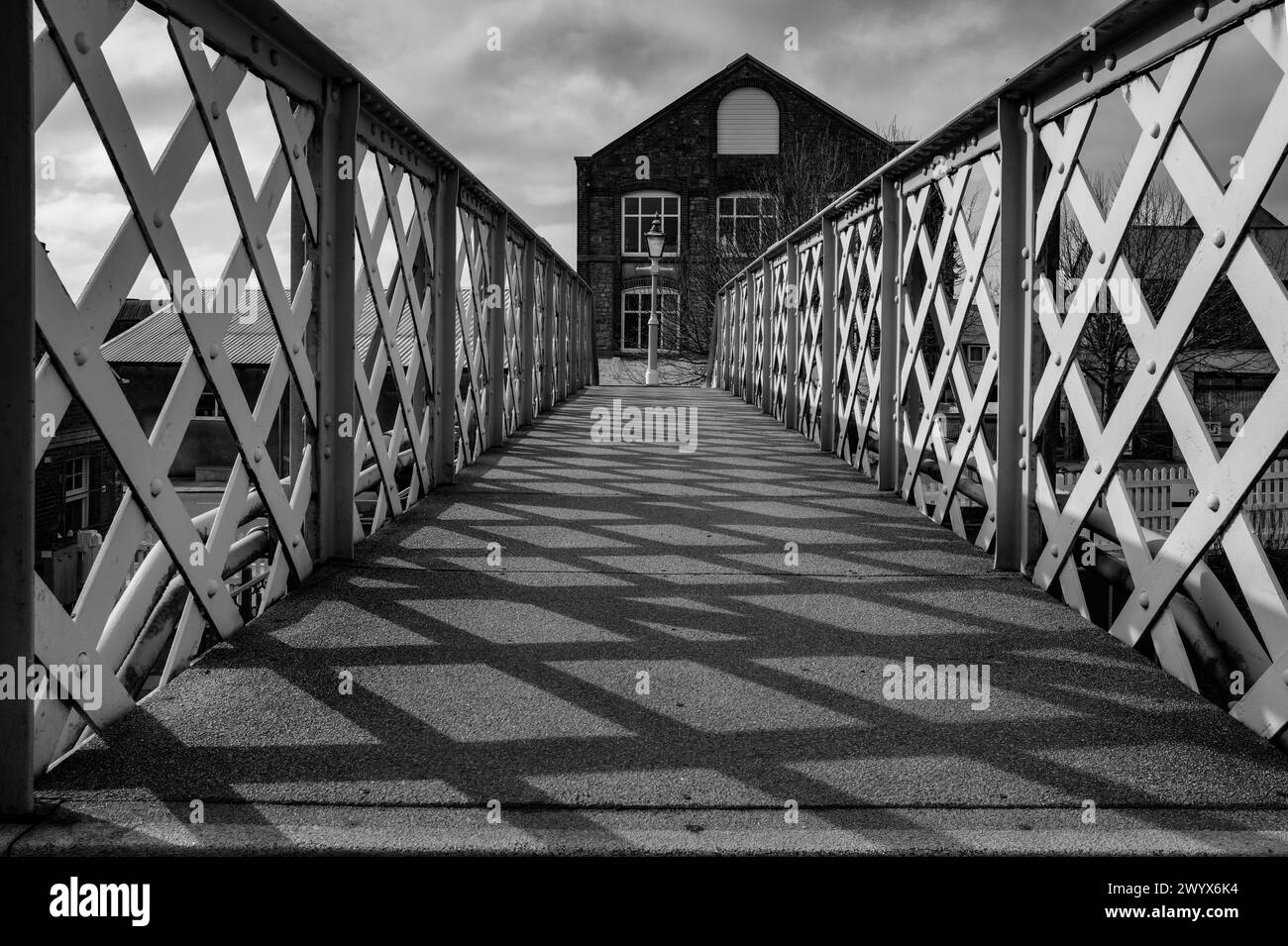 Footbridge steps Black and White Stock Photos & Images - Alamy