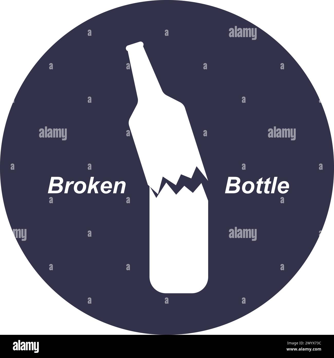 Breaking bottle Stock Vector Images - Alamy