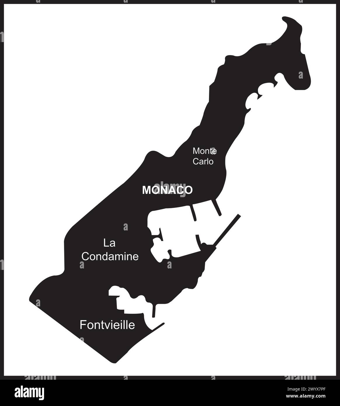 Monaco map ikon vector illustration design Stock Vector Image & Art - Alamy