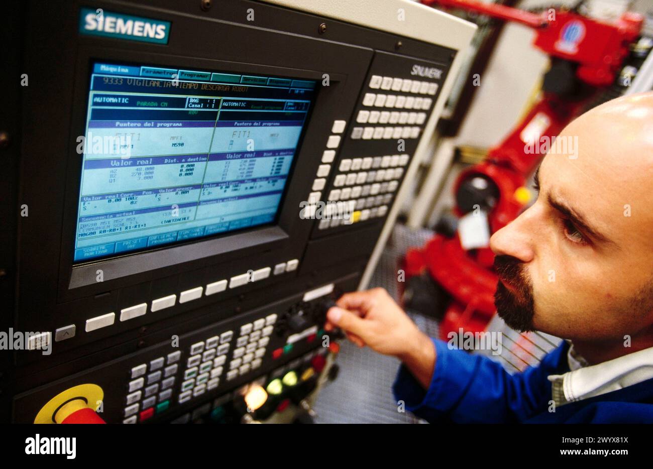 Automotive industry. Car parts manufacturing. Assembly line control ...