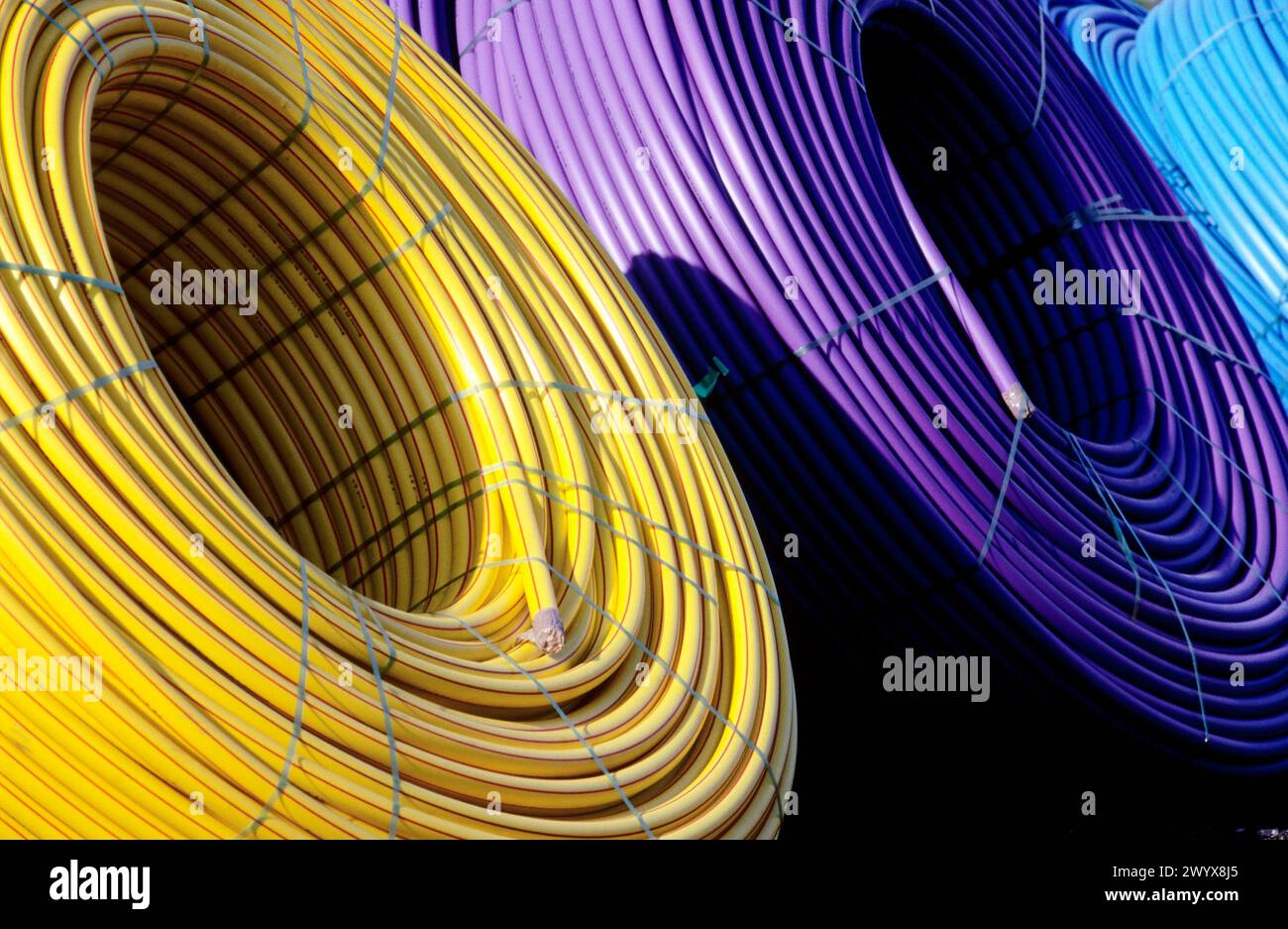 Fiber optics, plastic tubes Stock Photo - Alamy