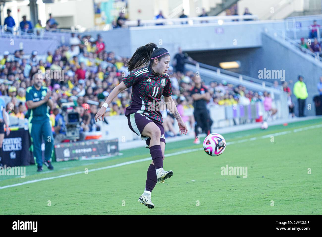 Orlando, Florida, April 6, 2024, Mexico forward Jacqueline Ovalle #11 ...