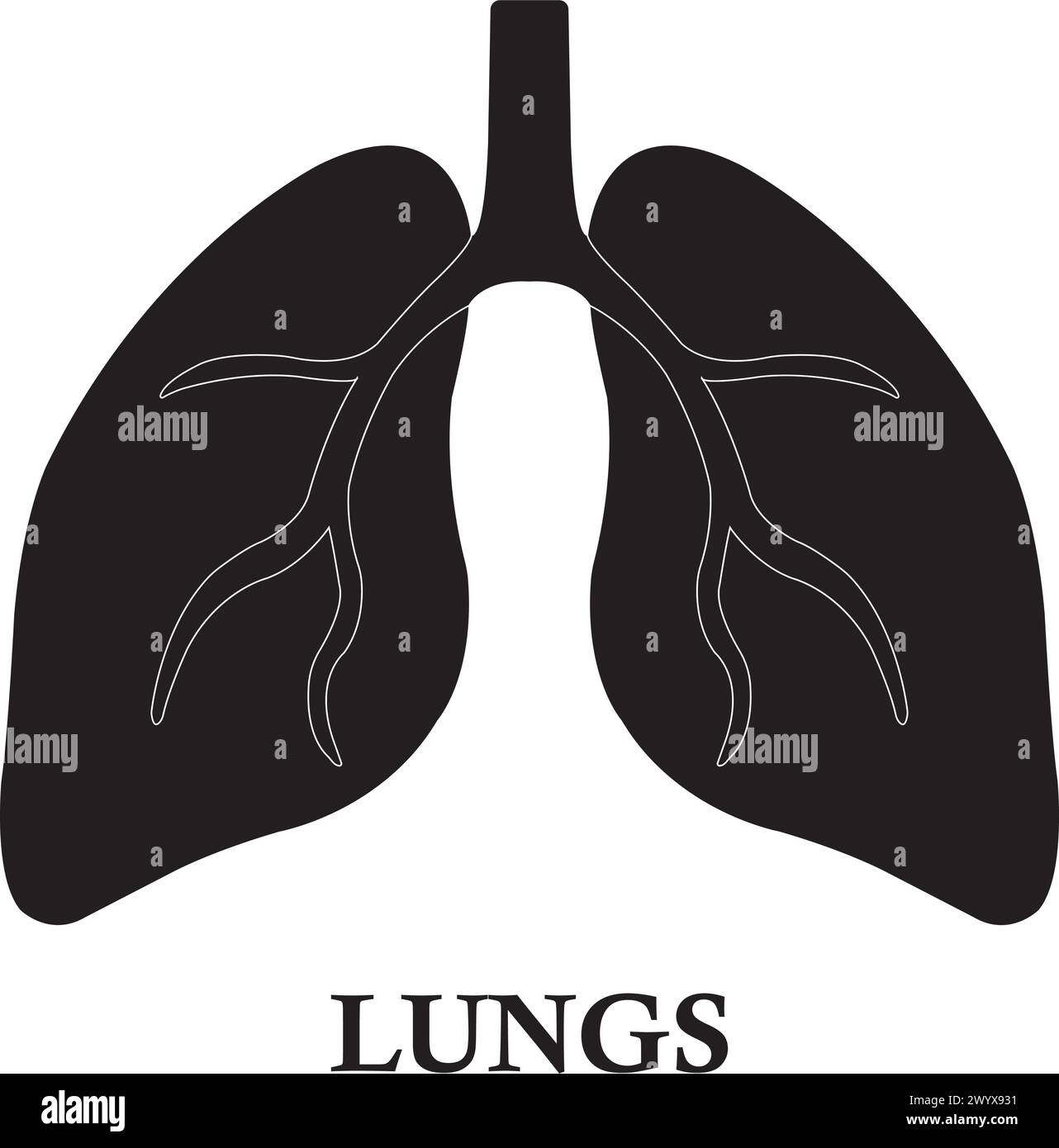 Lung icon vector illustration symbol design Stock Vector Image & Art ...