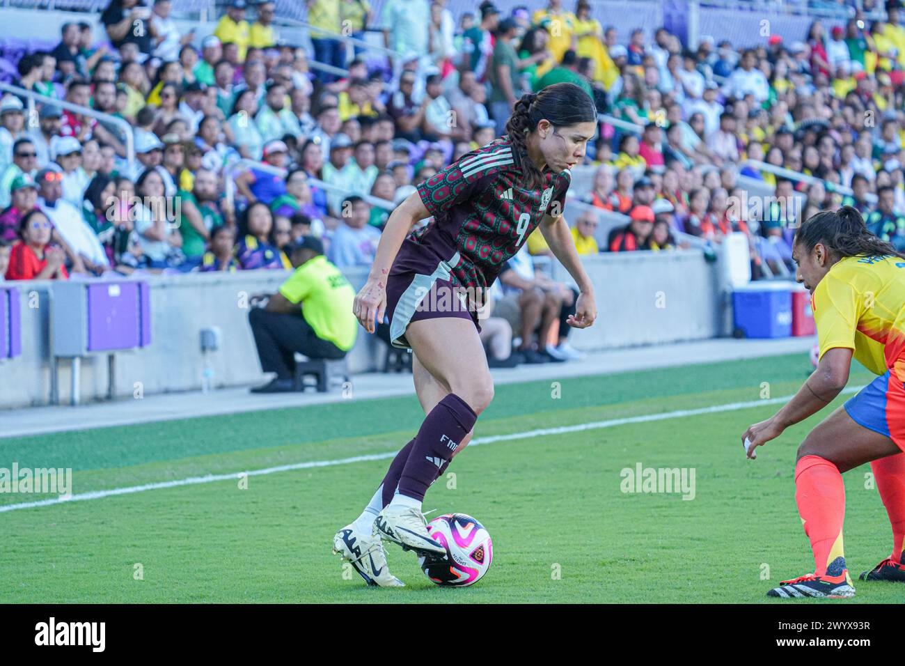 Orlando, Florida, April 6, 2024, Mexico forward Kiana Palacios #9 ...
