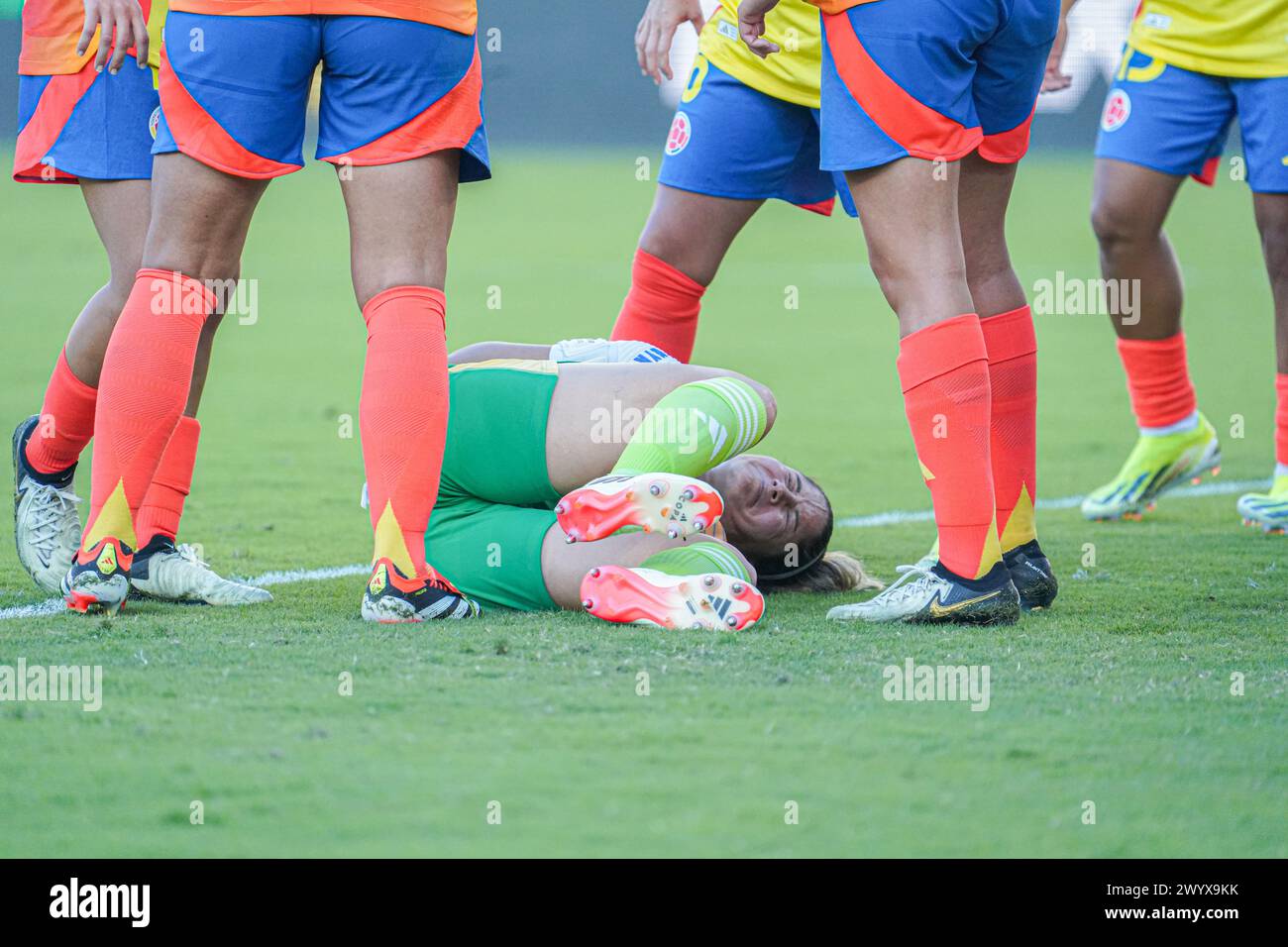 Orlando, Florida, April 6, 2024, Colombia goalkeeper Sandra Sepulveda ...
