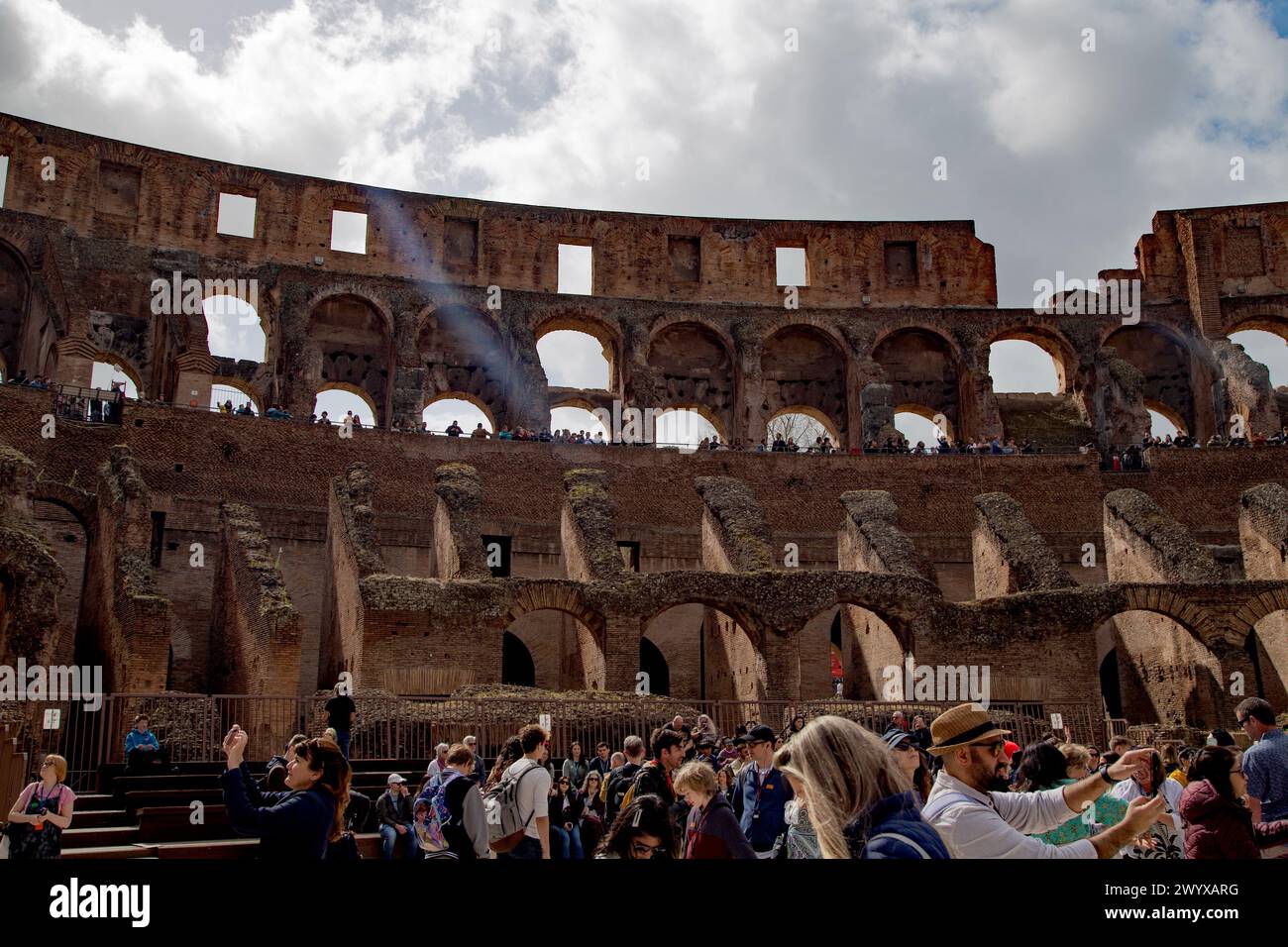 Roman Colosseum, amphitheater built in Rome under the Flavian emperors ...
