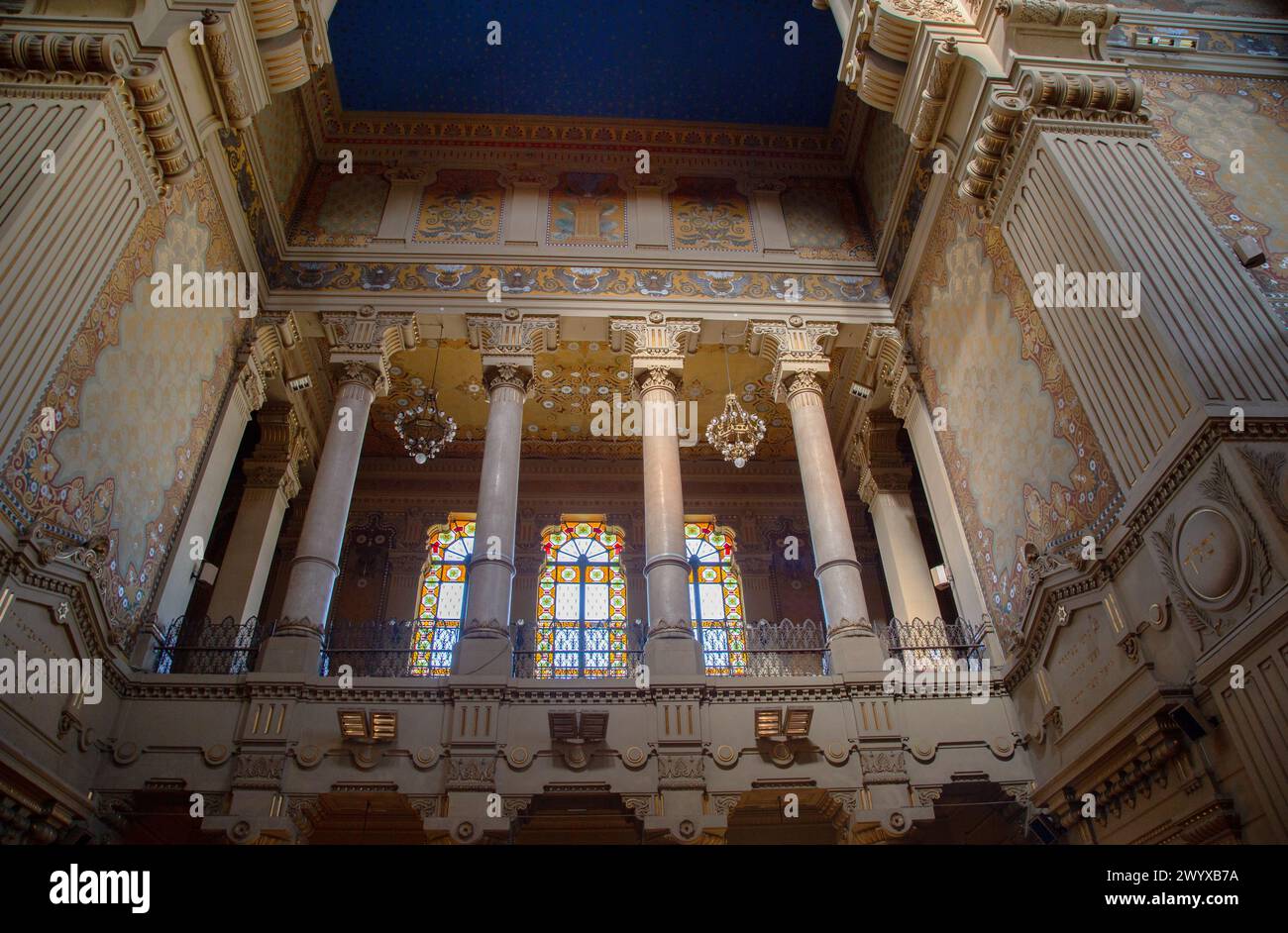 Interior of the Great Synagogue of Rome, the Tempio Maggiore Stock ...