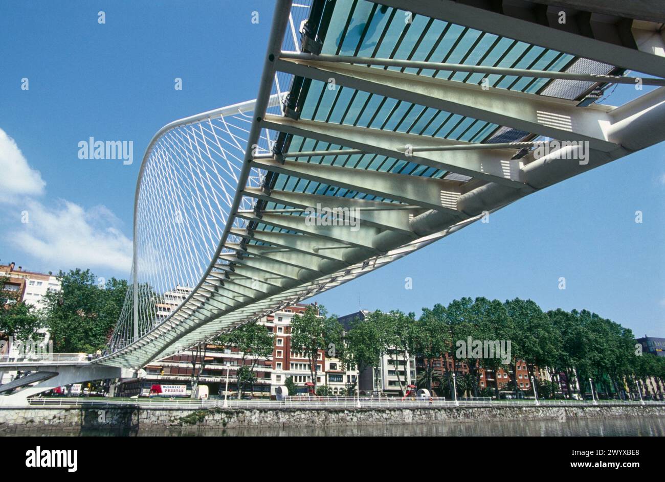 Zubizuri bridge by Santiago Calatrava, Bilbao. Biscay, Euskadi, Spain ...