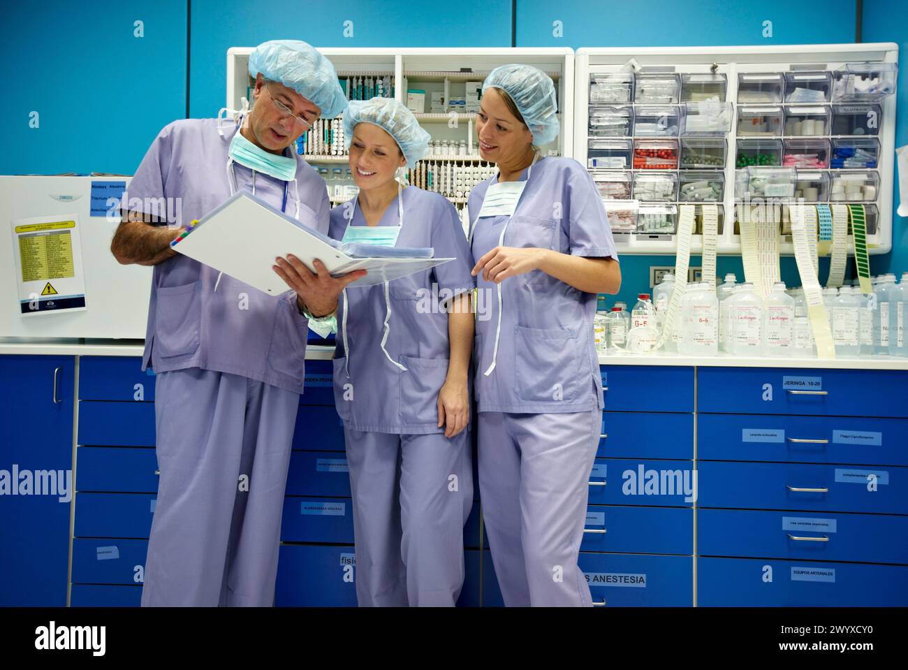 Surgeons, surgical block. Hospital Policlinica Gipuzkoa, San Sebastian ...
