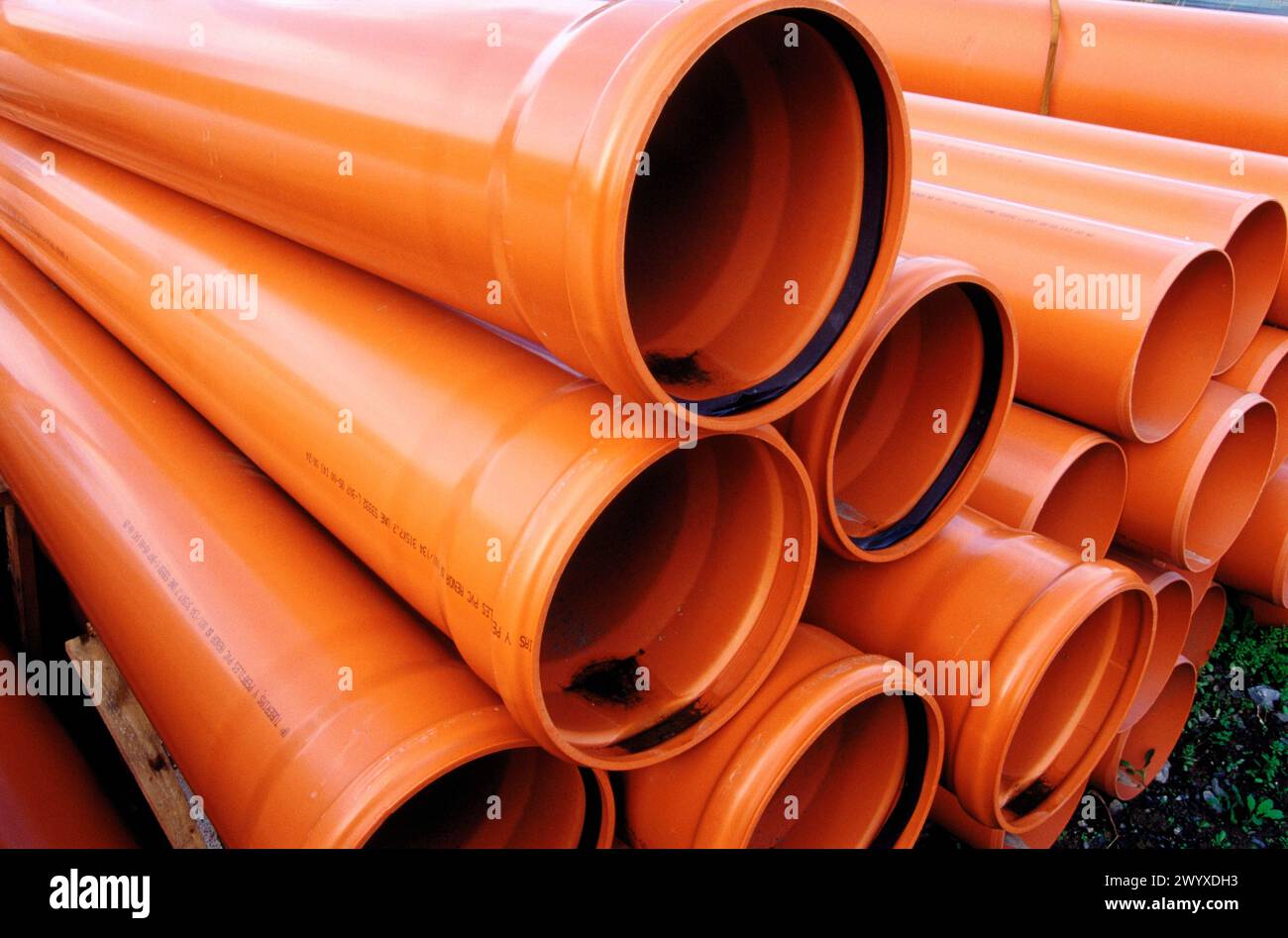 Waste water pipes Stock Photo - Alamy