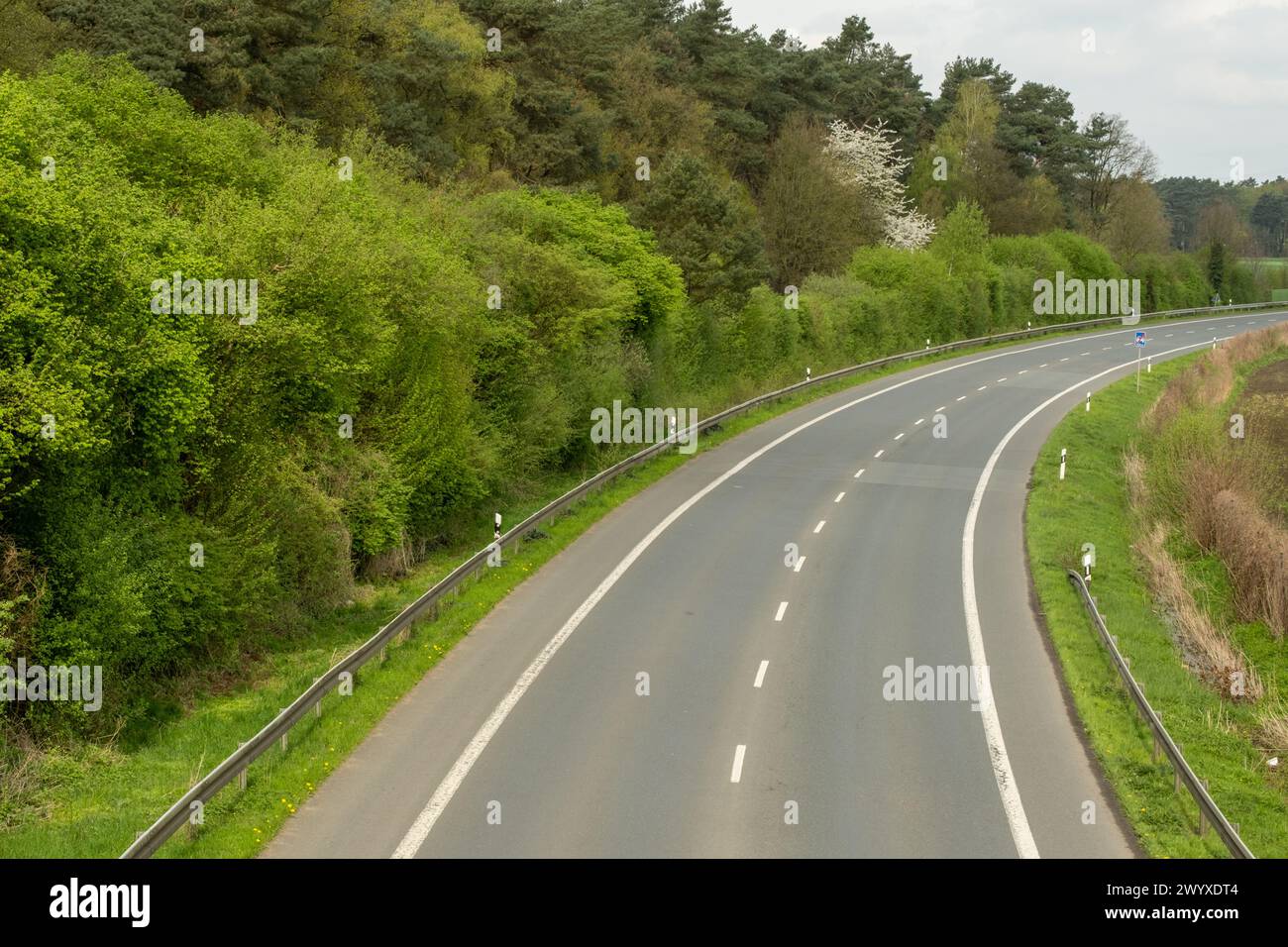 empty highway in germany in the early morning Stock Photo - Alamy