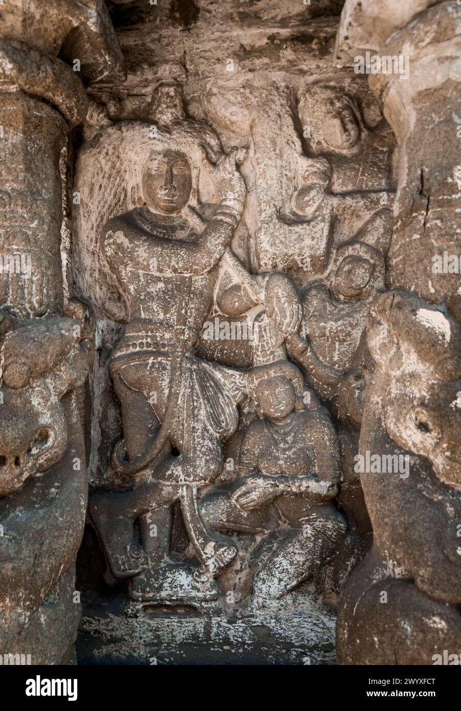 The outer complex around Kailasanathar Temple also referred to as the ...