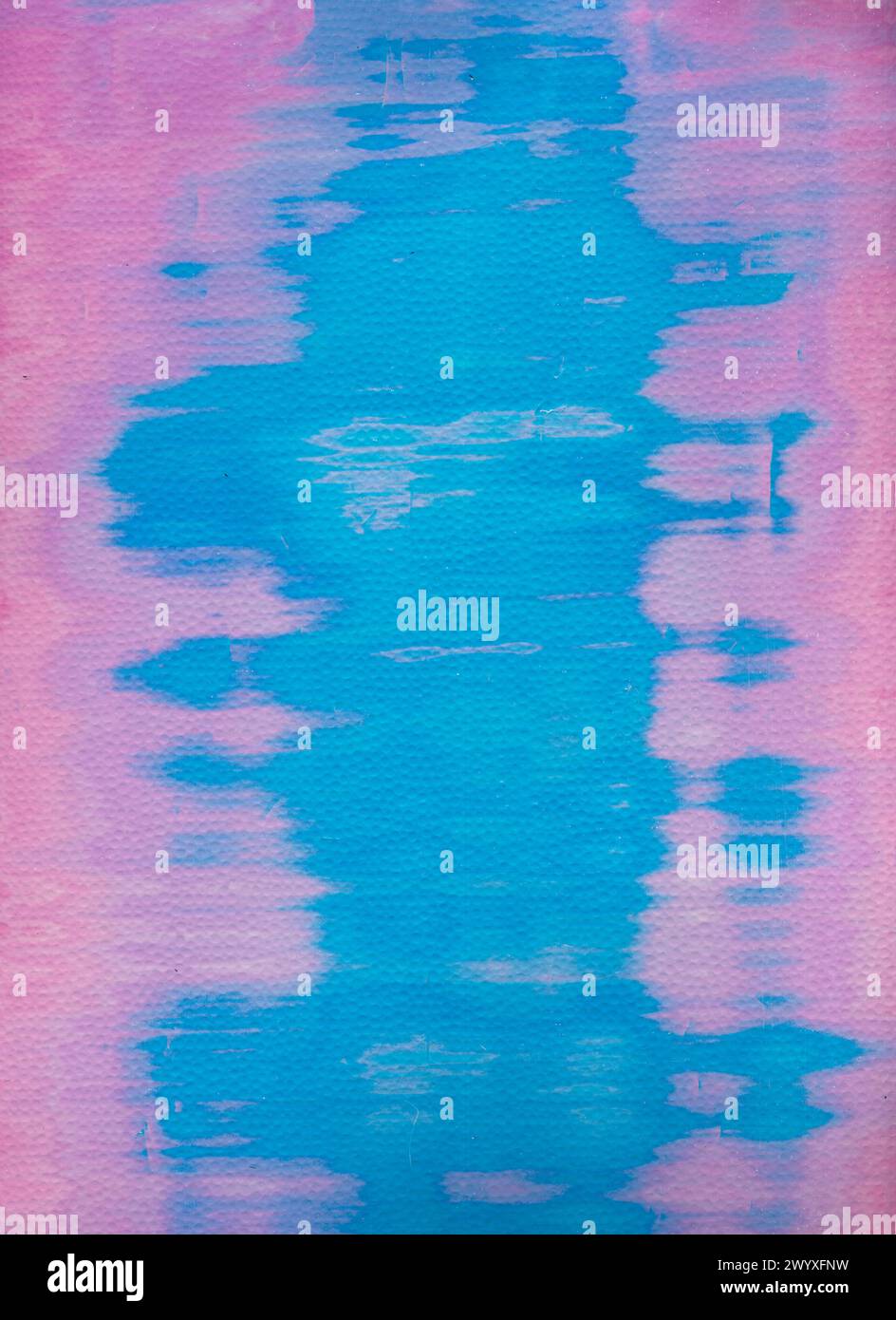 Holographic texture. Neon glitch. Pink blue light color paint stains ...