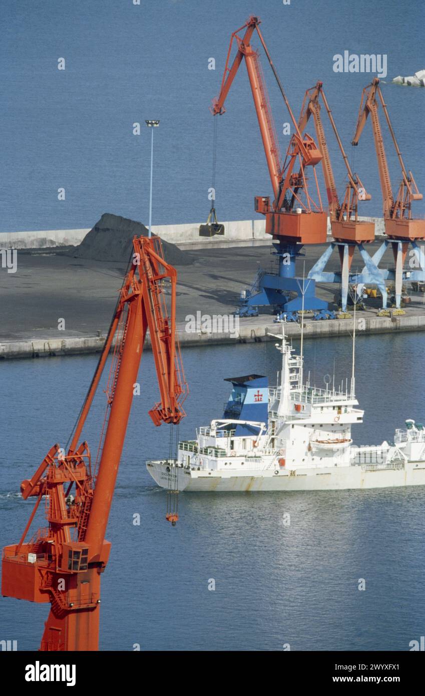 El Musel, port of Gijón. Asturias. Spain Stock Photo - Alamy
